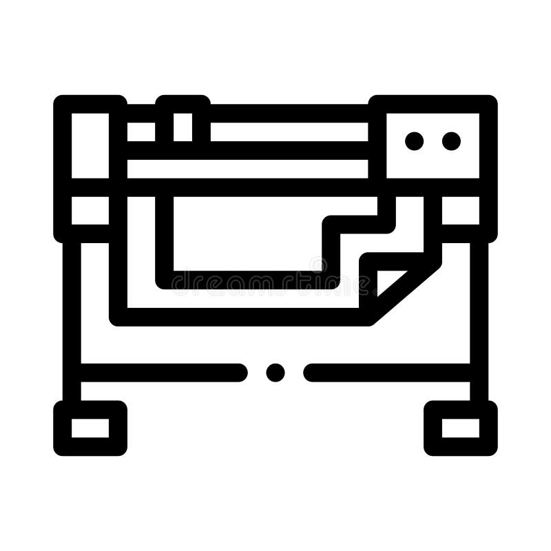 Printer for Work Icon Vector Outline Illustration Stock Vector ...