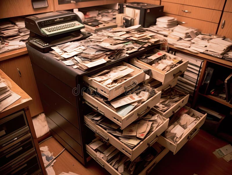 Printercopier with Paper Stacks Lens ISO Stock Illustration ...