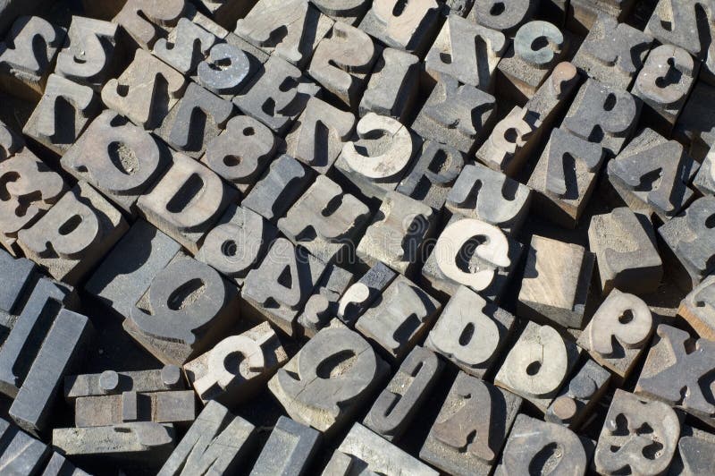 Printers letters stock image. Image of market, print, wood - 1746885