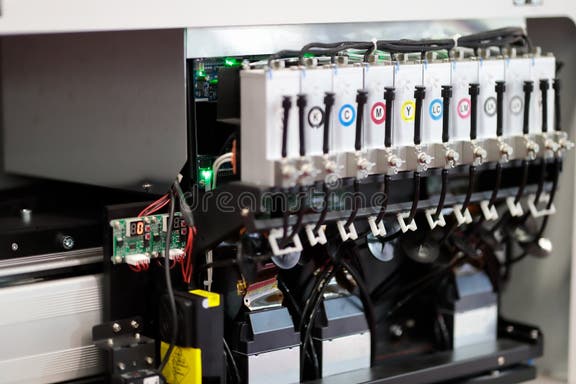 Printhead and Ink Supply System of Roll Printer Stock Image - Image of ...
