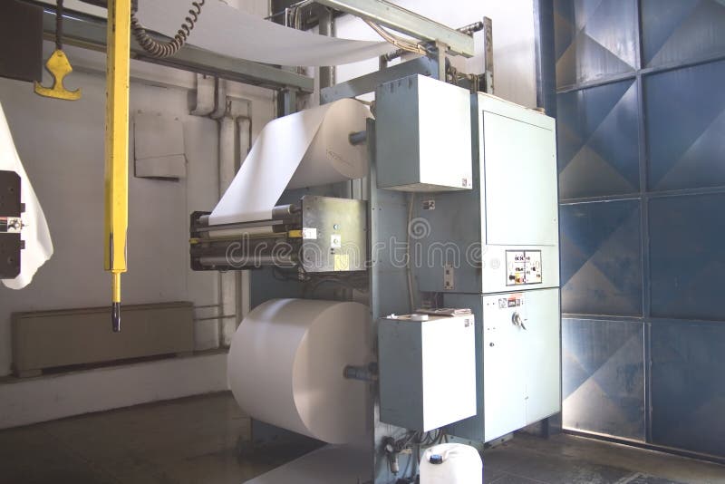 Large printing press stock image. Image of printer, news - 5812873