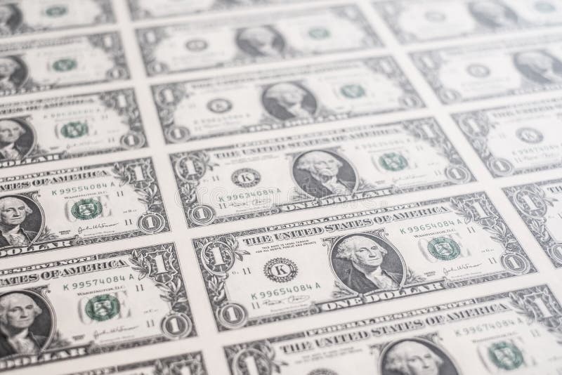 Printing American dollars stock image. Image of dollar - 192036271
