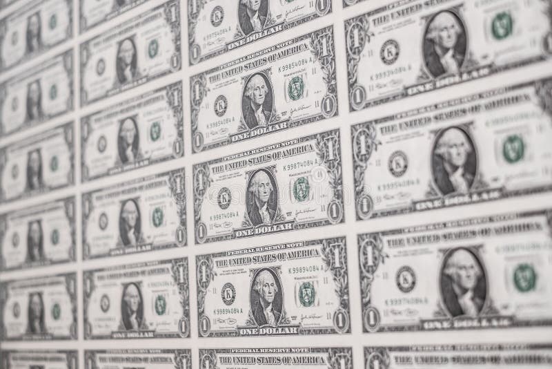 Printing American dollars stock image. Image of cash - 192036363