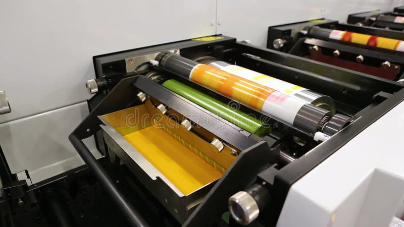 Printing of Labels for Match Boxes with Machine in Workshop Stock Video ...