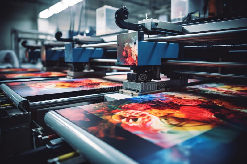 Printing and Printing Company. Printing Equipment Stock Illustration ...