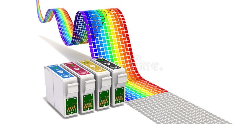 CMYK Printing Concept Process with Set of Printer Rollers Stock Video ...