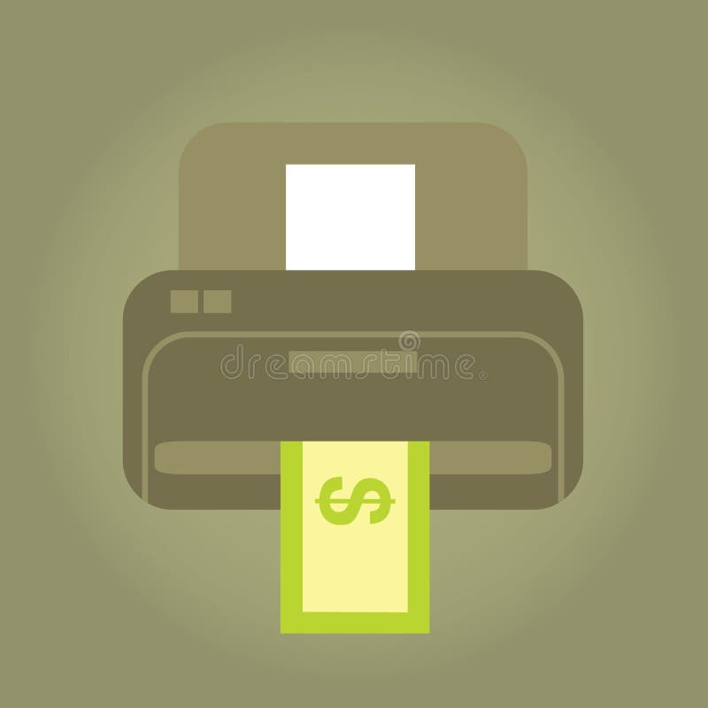 Printing Currency Note. Vector Illustration Decorative Design Stock ...