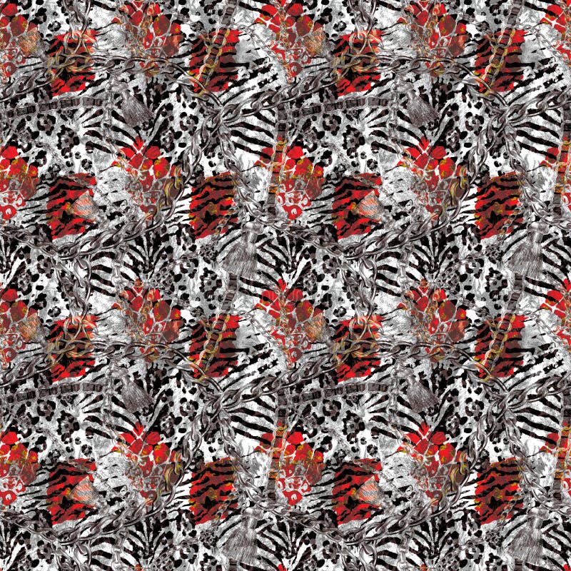 Textured Printing Design. Animal Pattern. Stock Illustration ...