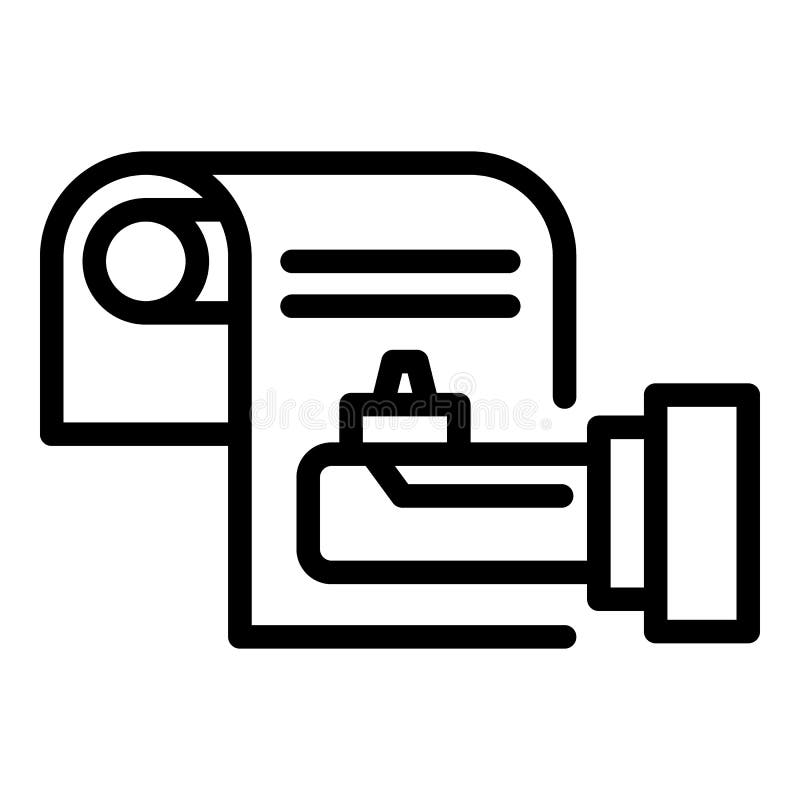 Screen Printing Icon, Outline Style Stock Vector - Illustration of ...