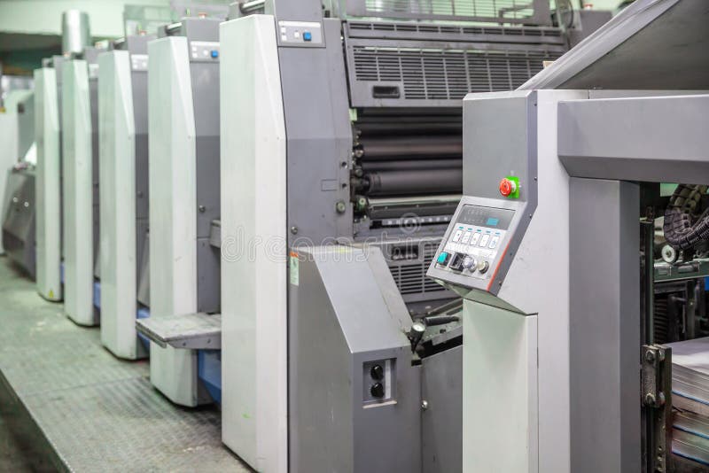 Printing Equipment, Offset Machine in the Production Room Stock Photo ...