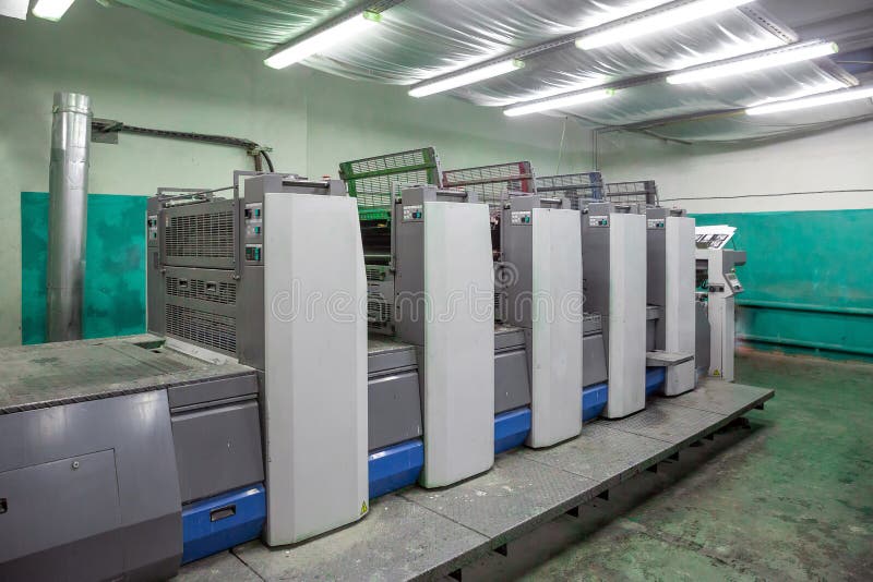 Printing Equipment, Offset Machine in the Production Room Stock Photo ...