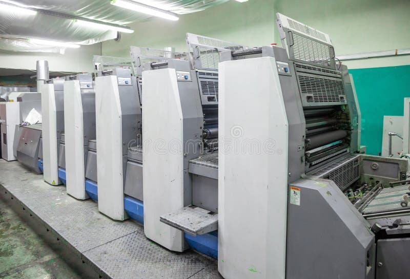 Printing Equipment, Offset Machine in the Production Room Stock Photo ...