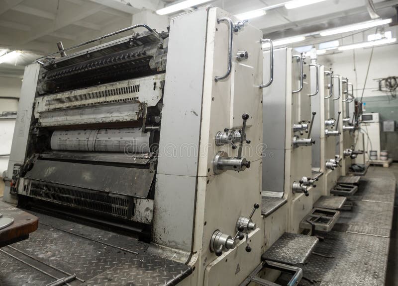 Printing Equipment, Offset Machine in the Production Room Stock Photo ...