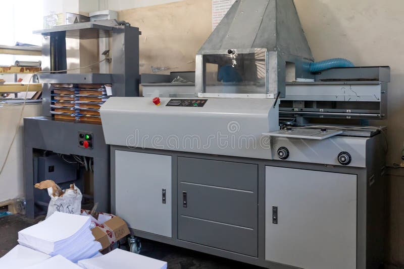 Printing Equipment in the Shop on the Production Stock Photo - Image of ...