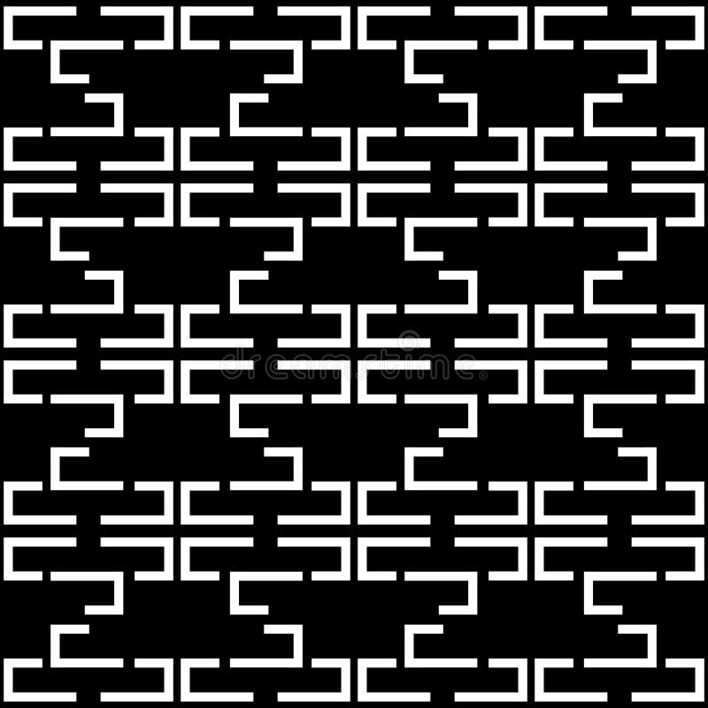 Black White Zig Zag Aztec Stripes Pattern Stock Vector - Illustration ...
