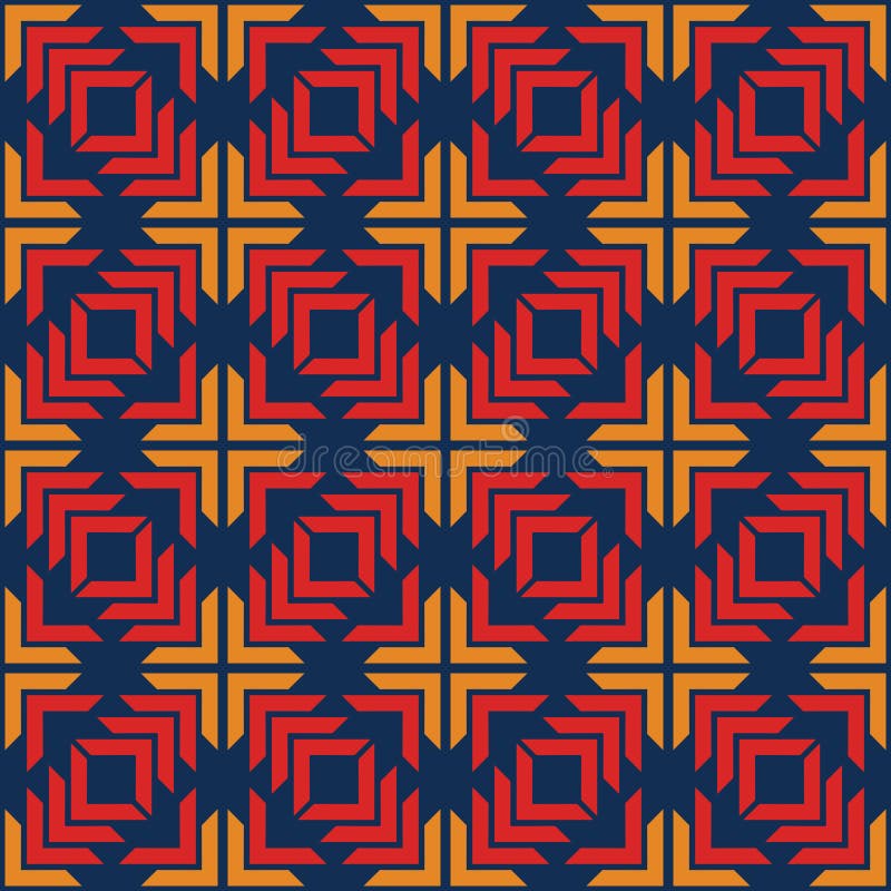 Orange Native American Ethnic Pattern Stock Vector - Illustration of ...