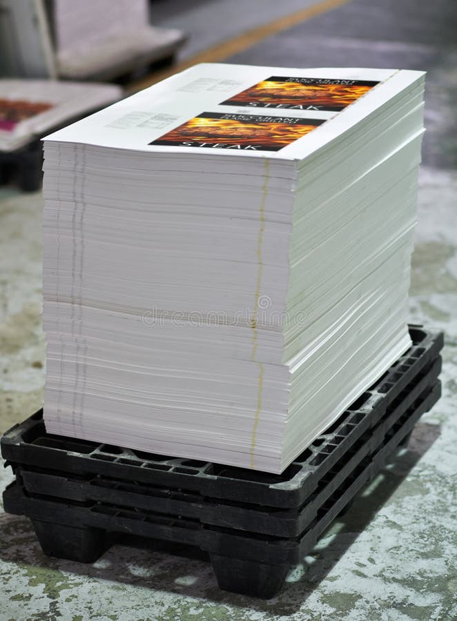 Printing, Factory and Paper Stack for Distribution or Manufacturing ...