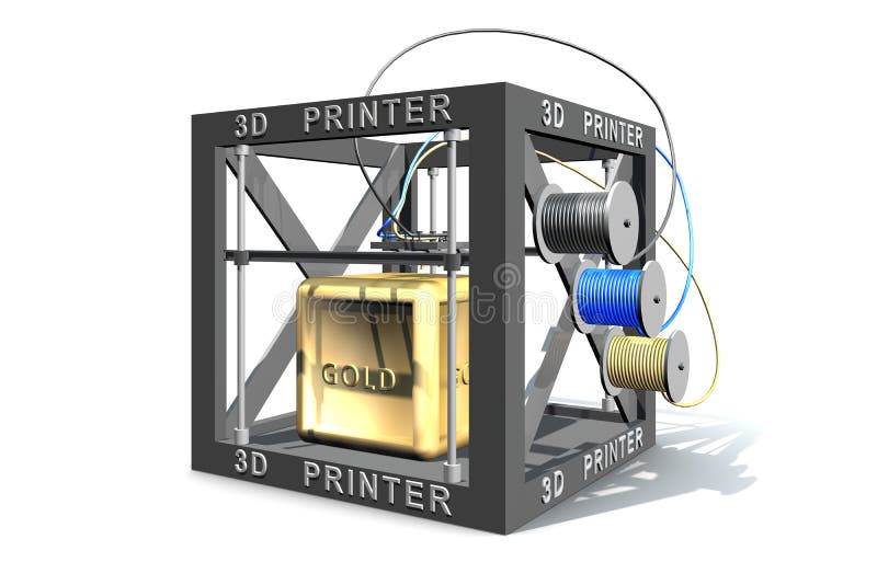 Printing gold stock illustration. Illustration of technology - 51502108