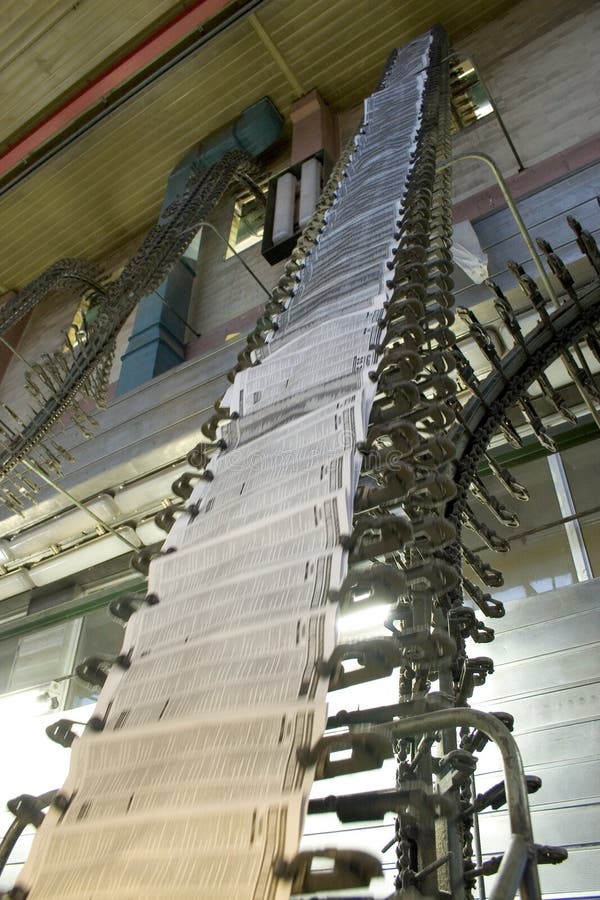 Print Shop (press Printing) - Finishing Line Stock Photo - Image of ...
