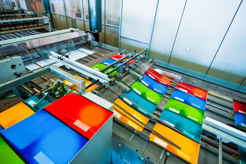 Five colour printing press stock photo. Image of print - 13560244