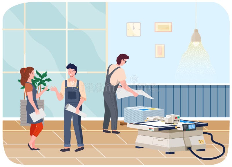 Printing House Equipment. Printer Plotter, Offset Cutting Machines, Man ...