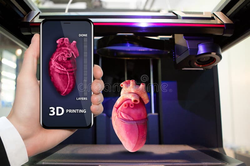 3D Printing Human Hand stock image. Image of technology - 52678191