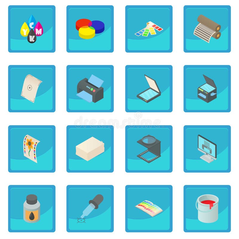 Printing icon blue app stock vector. Illustration of collection - 92470849