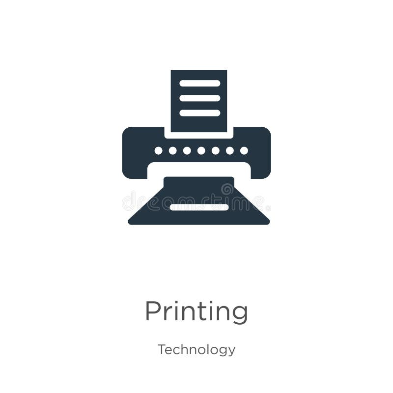 Printing Icon Vector. Trendy Flat Printing Icon from Technology ...