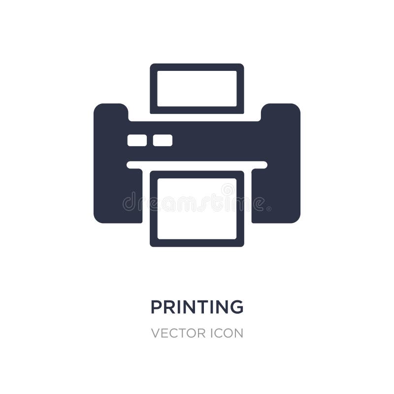 Printing Icon on White Background. Simple Element Illustration from ...
