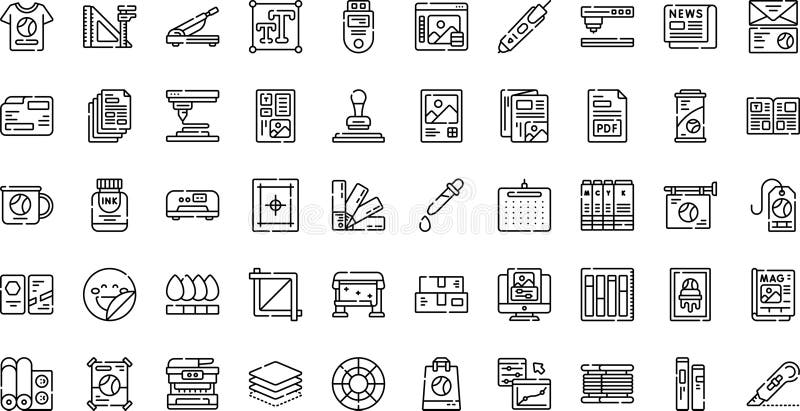 Printing Icons High-Quality Vector Icons Collection with Editable ...