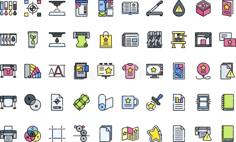 Printing Icons High-Quality Vector Icons Collection with Editable ...