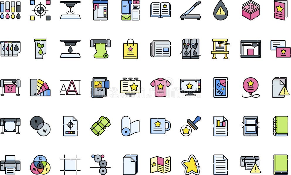 Printing Icons High-Quality Vector Icons Collection with Editable ...