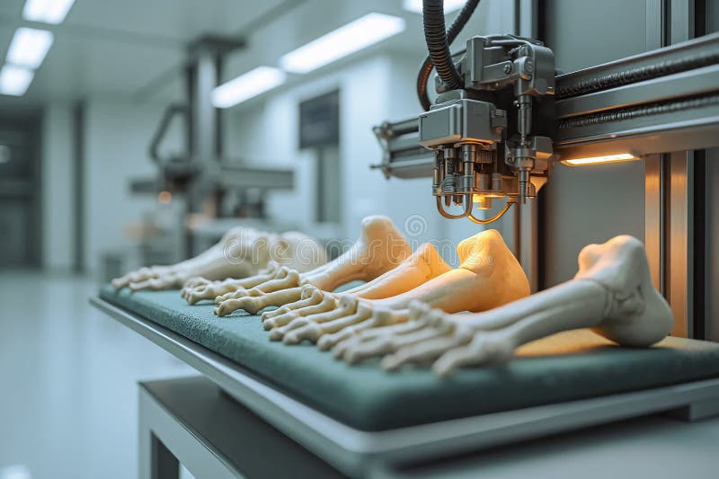 Printing Imitation Bone Models Stock Illustrations – 3 Printing ...