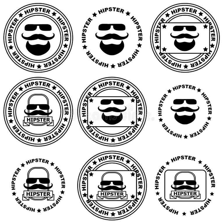 Different Versions of the Mark. Stock Vector - Illustration of round ...