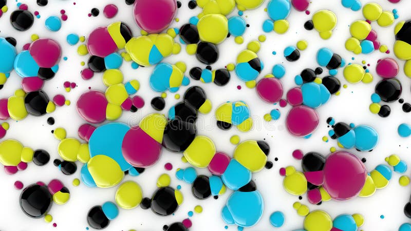 Printing ink drops stock illustration. Illustration of yellow - 24611870