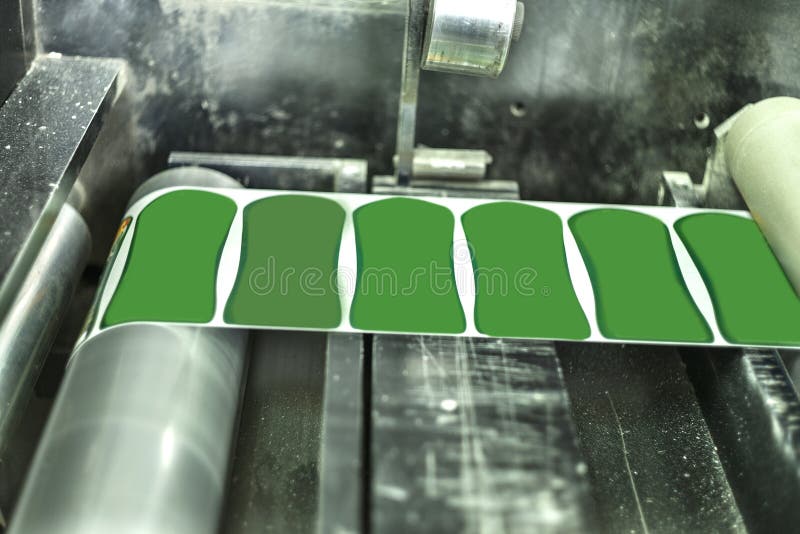 Printing Labels on Offset Machine Stock Photo - Image of press, motion ...