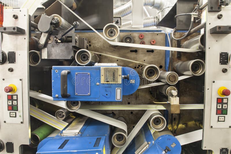 Printing Labels on Label Printing Machine Stock Image - Image of cmyk ...