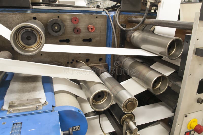 Printing Labels on Label Printing Machine Stock Image - Image of ...