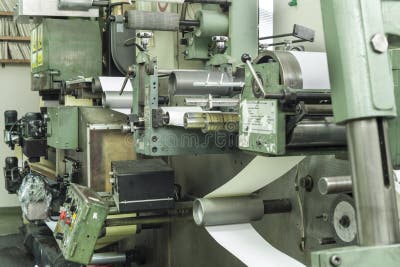 Printing Labels on Offset Machine Stock Image - Image of offset ...