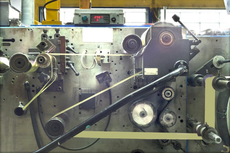 Printing Labels on Offset Machine Stock Image - Image of place ...