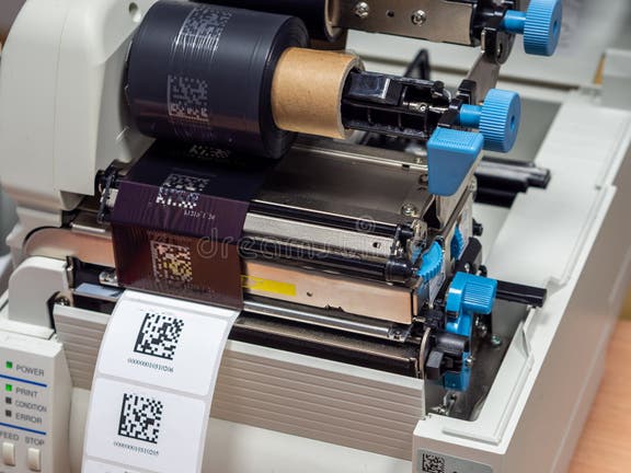 Printing Labels with QR Code Editorial Photo - Image of accounting ...