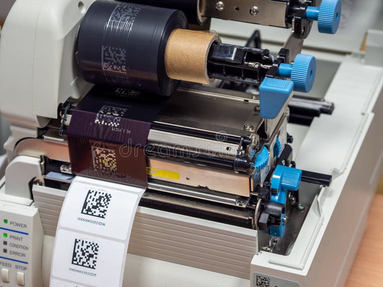 Printing Labels with QR Code Editorial Photo - Image of accounting ...