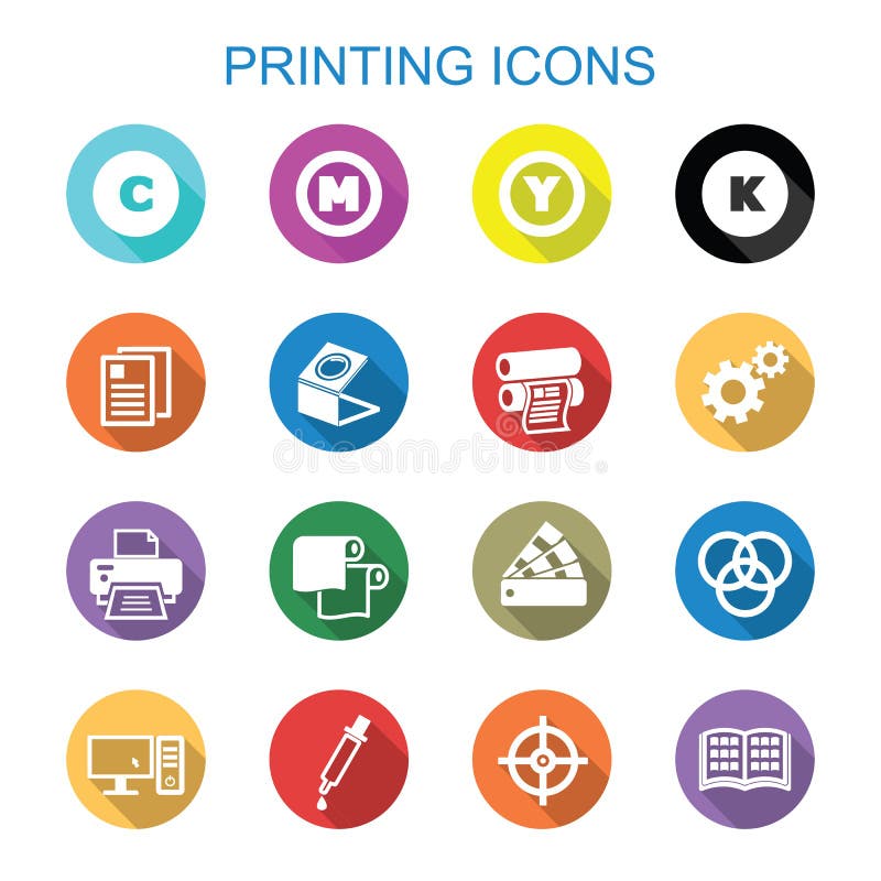 Printing icons stock vector. Illustration of palette - 33762097