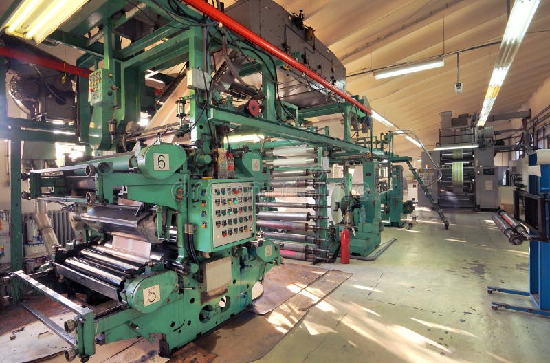 Printing machine stock image. Image of offset, interior - 22156569