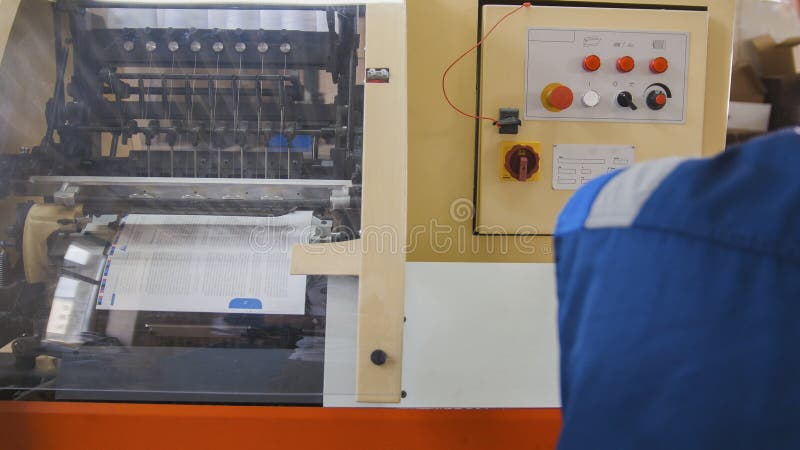 A Printing Machine Controlled by a Print Operator Stock Photo - Image ...