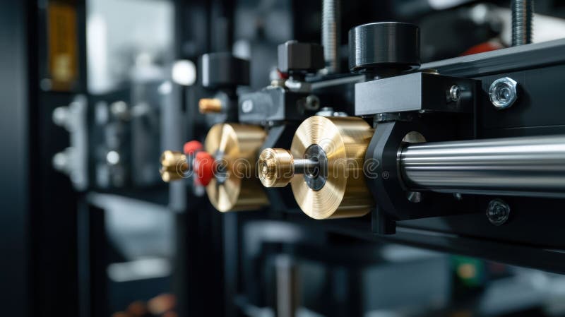 Printing Machine Cylinders and Metal Rollers Operating in a Busy ...