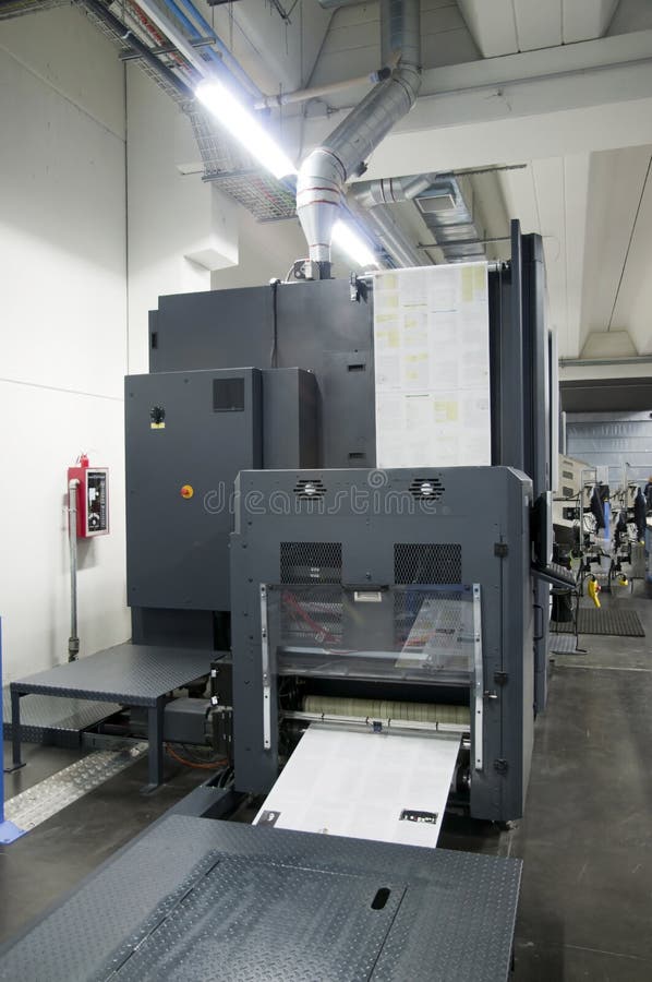 Printing Machine: Digital Web Press Stock Photo - Image of book ...