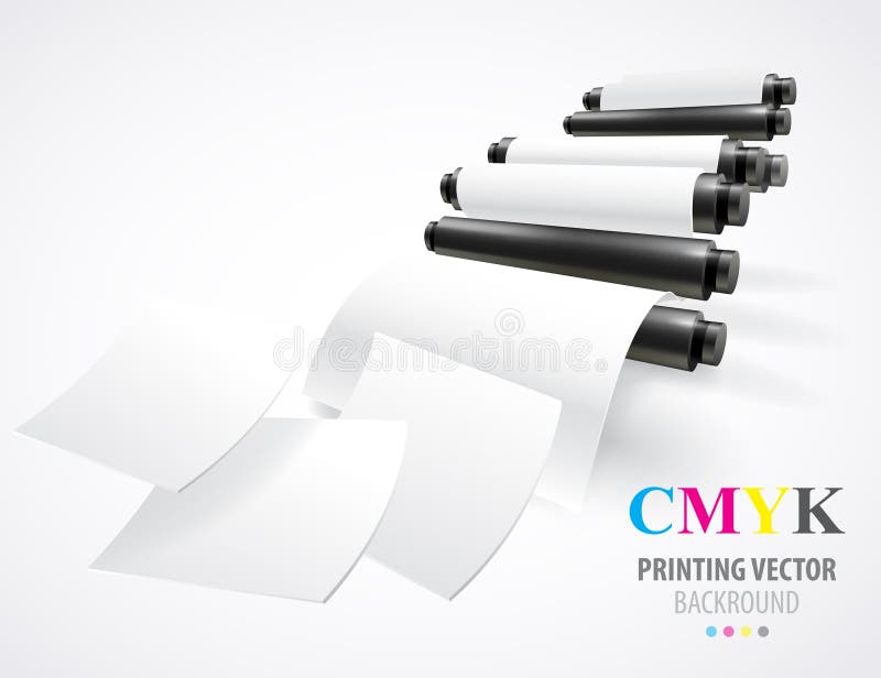 Printing machine stock illustration. Illustration of gears - 41889241