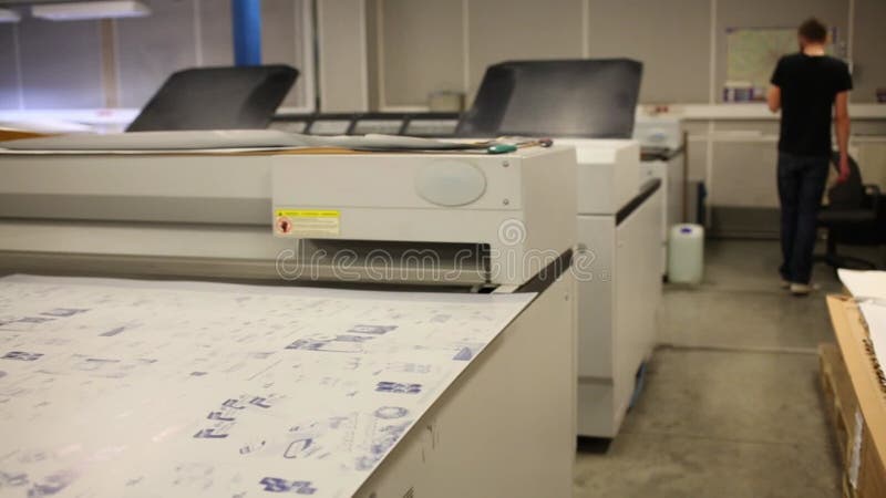 Printing Machine with Positive-acting Offset Plate Stock Footage ...