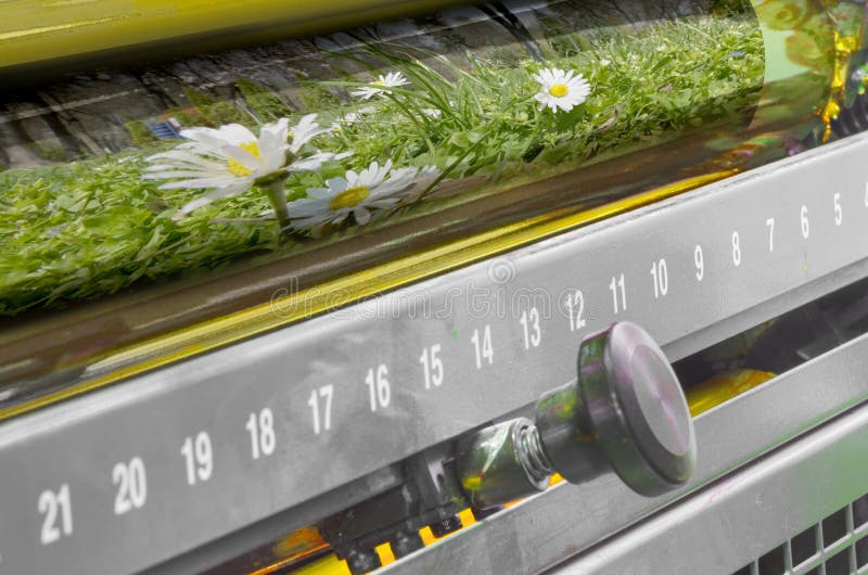 Printing Machine Detail of Laminator Stock Photo - Image of rolled ...